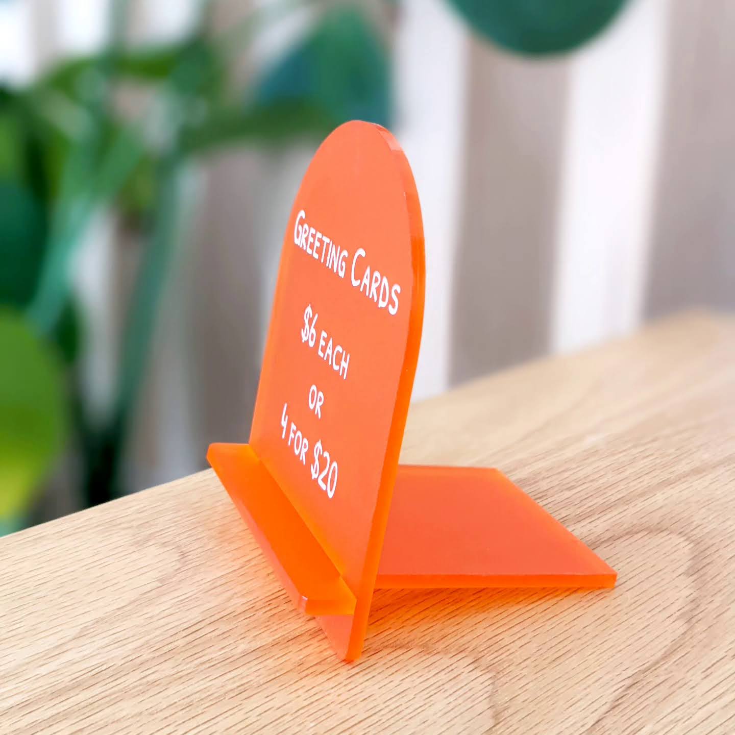 Arch Jelly Frosted Acrylic Price Sign – LITTLELASERCO