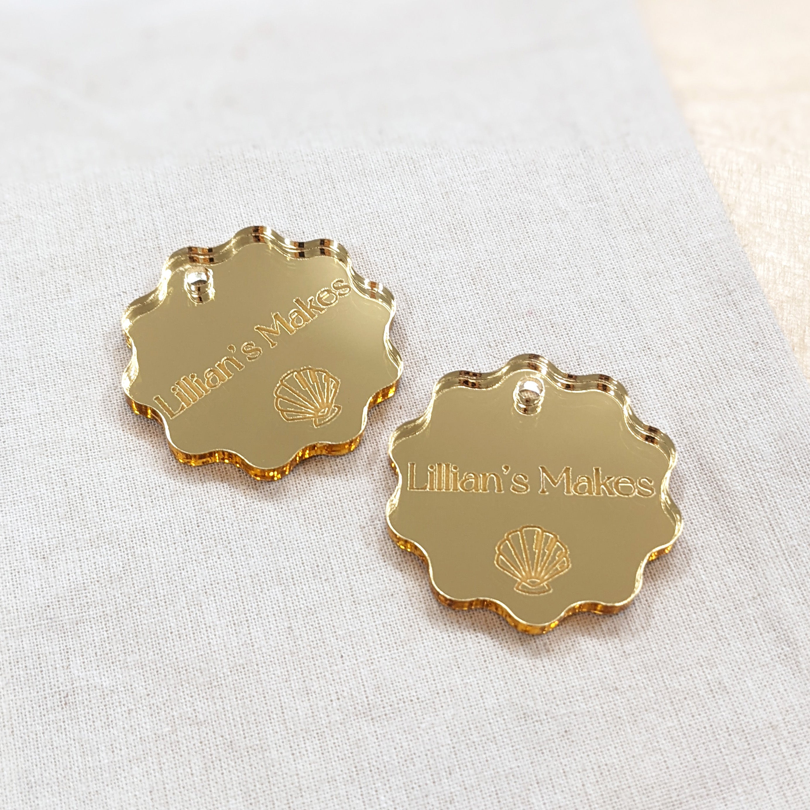 Wavy Mirror Acrylic Tags – LITTLELASERCO