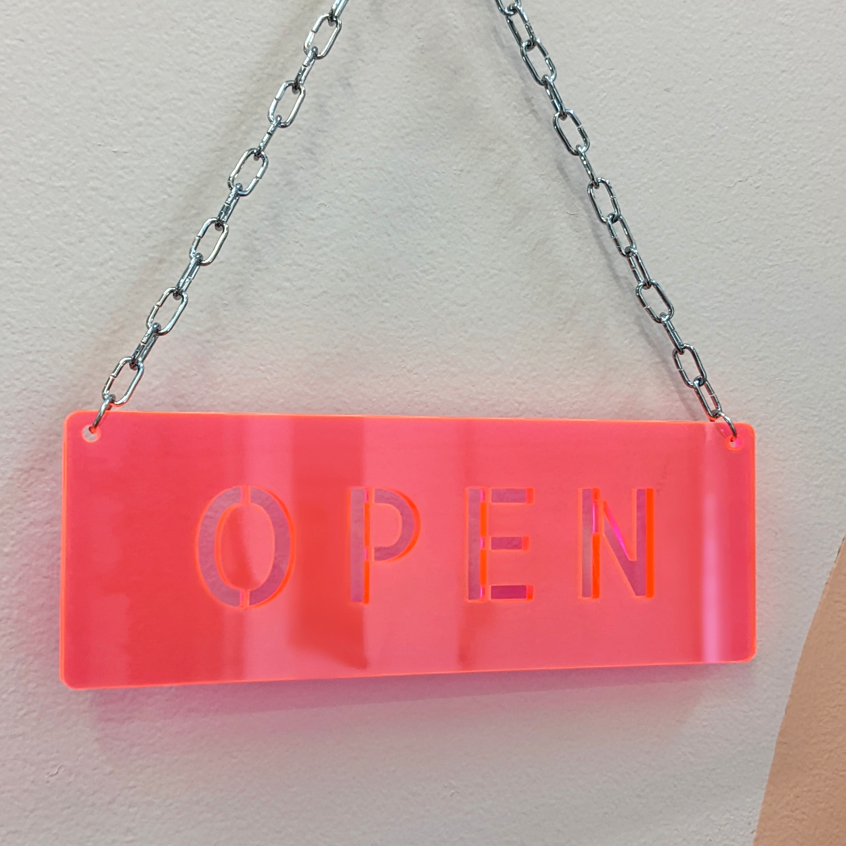 Neon Pink Acrylic Open Sign – LITTLELASERCO