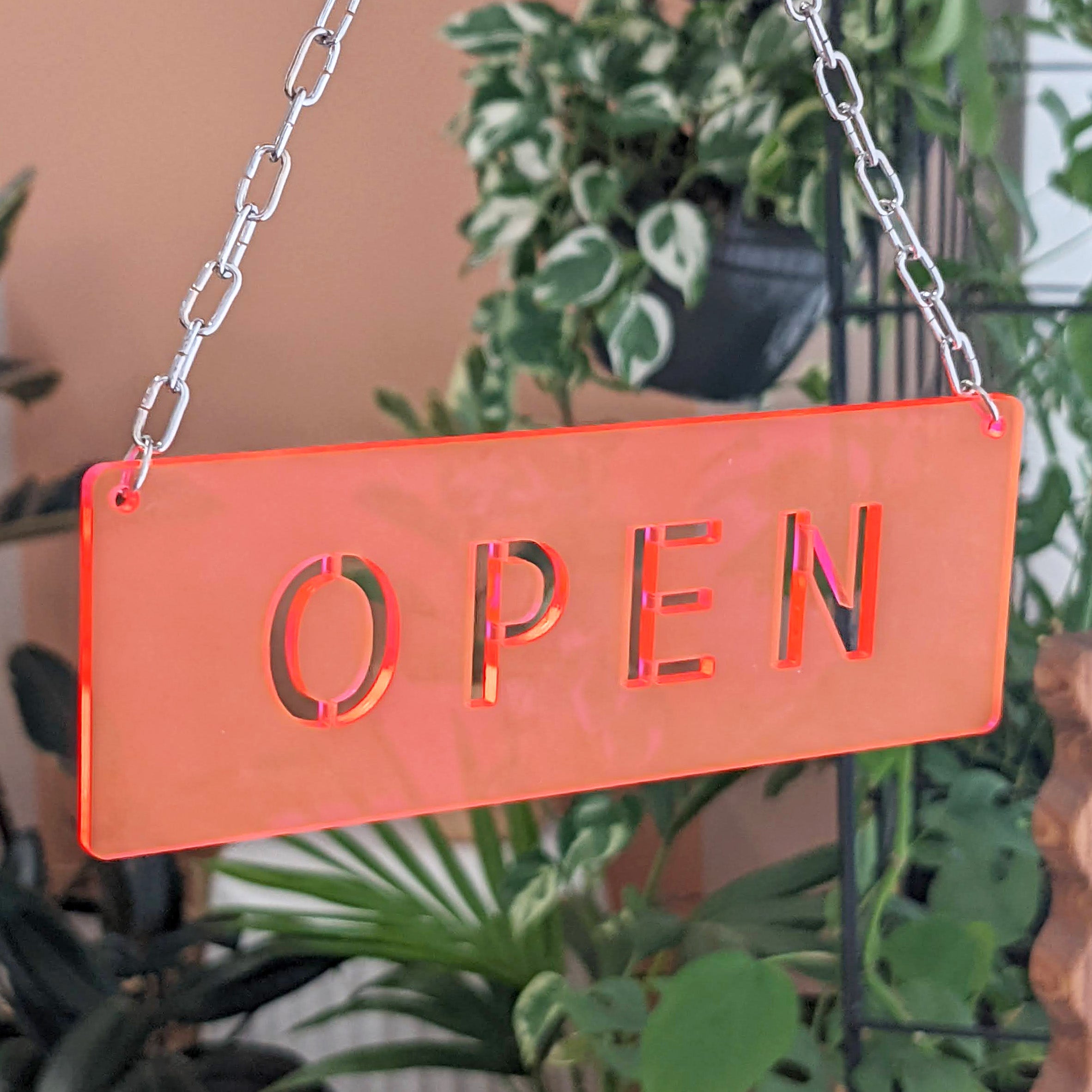 Neon Pink Acrylic Open Sign – LITTLELASERCO
