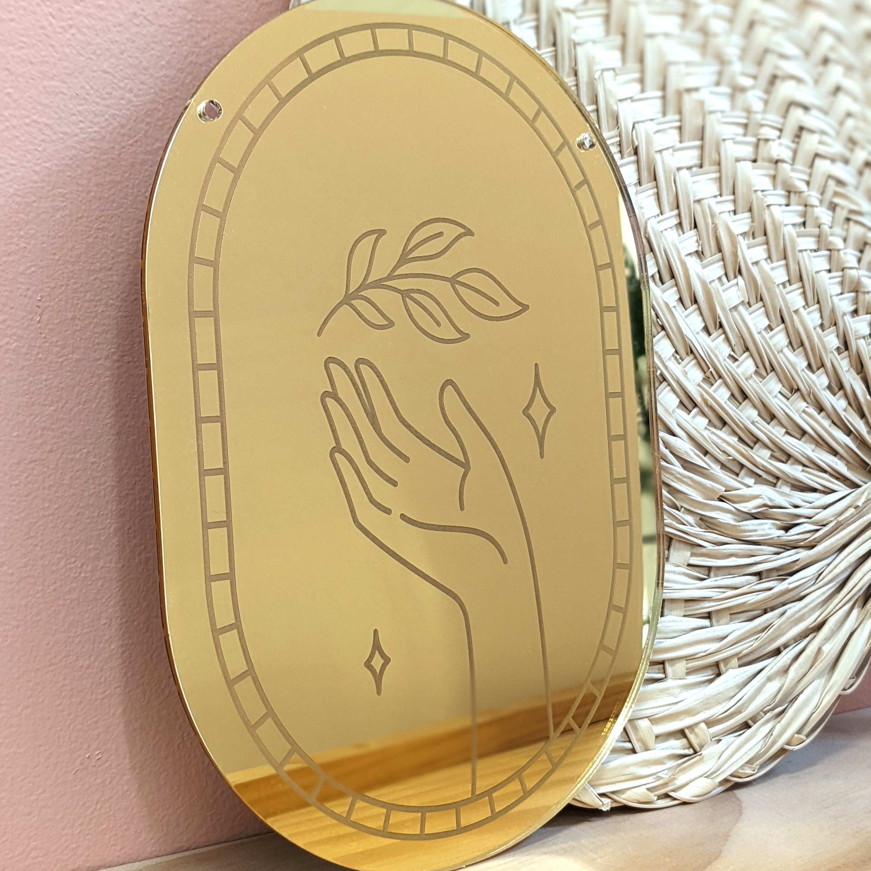 Oval Mirror Acrylic Sign – LITTLELASERCO